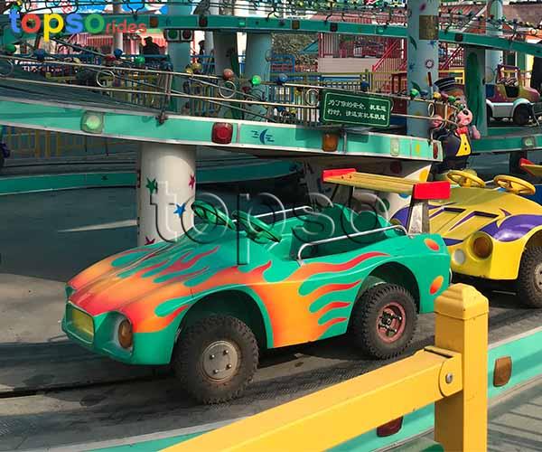 Electric Children'S Roller Coaster Slide And Car With Colorful Lights Sound